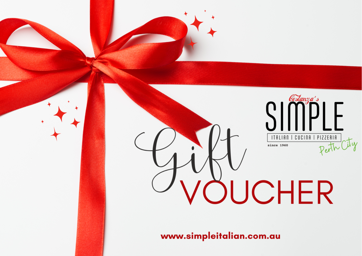 Simple Italian Restaurant Perth Wood Fired Pizza Takeaway & Delivery